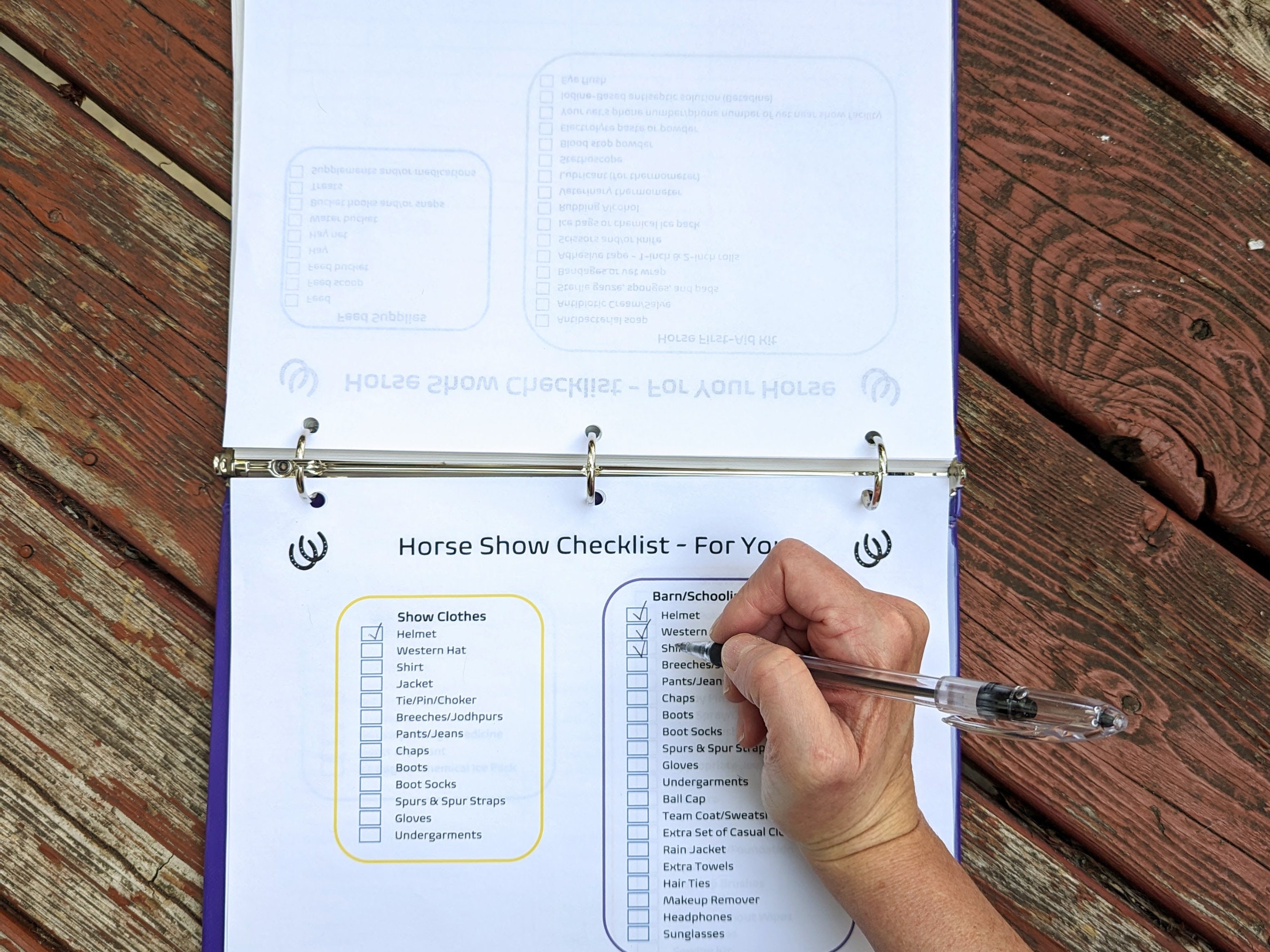 Horse Show Preparation Checklist Equestrian Event Preparation Horse ...