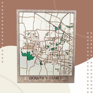 Family Name Map Wall Decor Custom Design Family Name Wall Hanging Gift ...