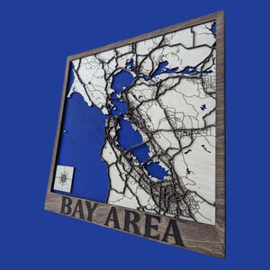 Handcrafted Beach House Map Decor Gift for Ocean Lover Gift for Seaside ...