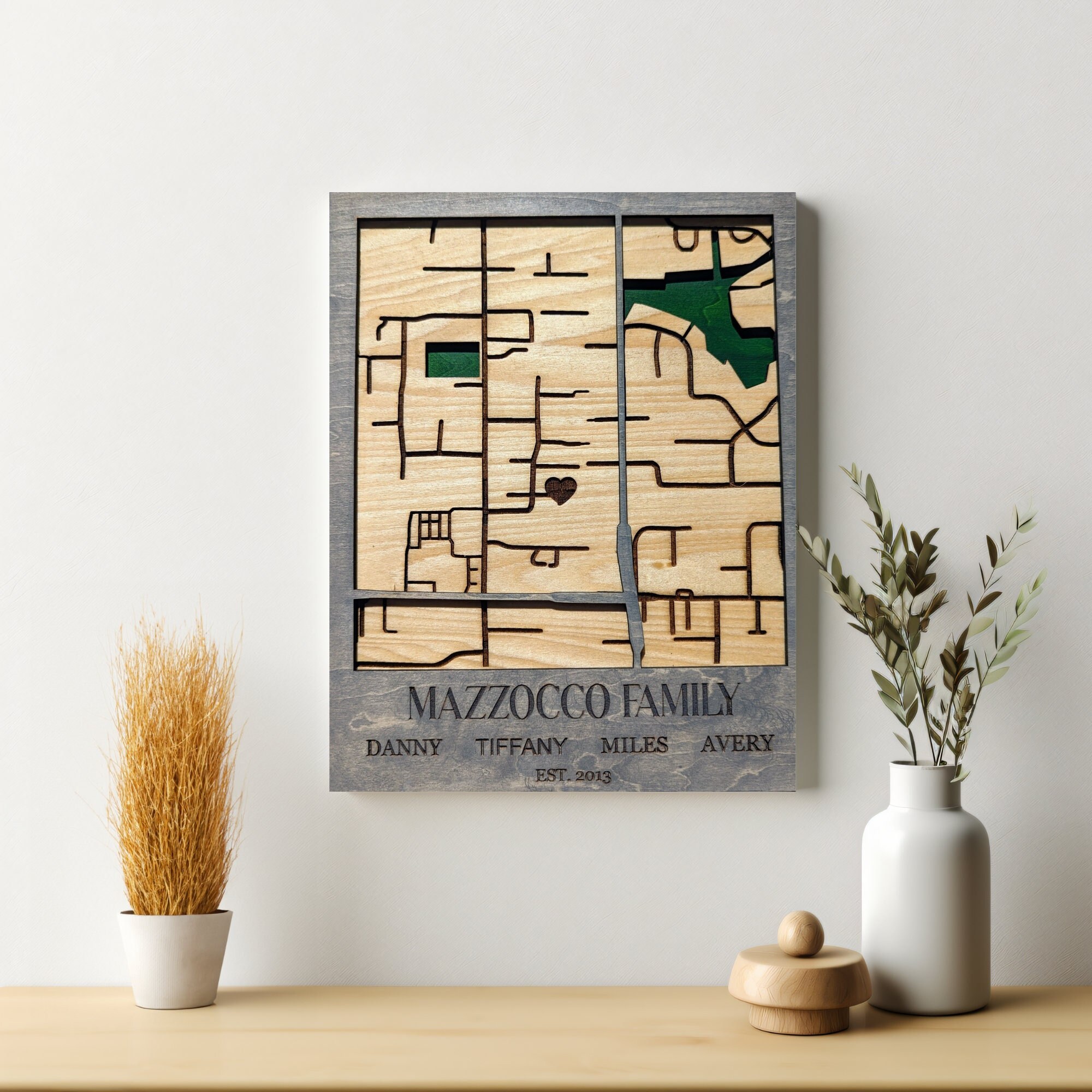 Customized Map for New Homeowners Custom Map Housewarming Gift First ...