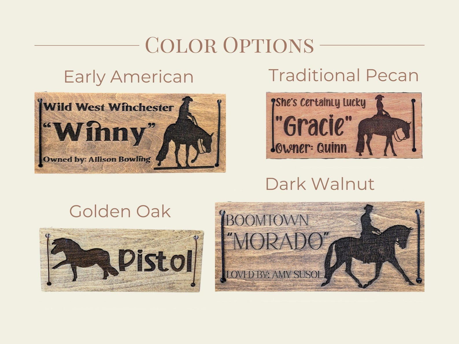 Personalized 4H Horse Show Name Plate Equestrian Barn Decor 4H Rider ...