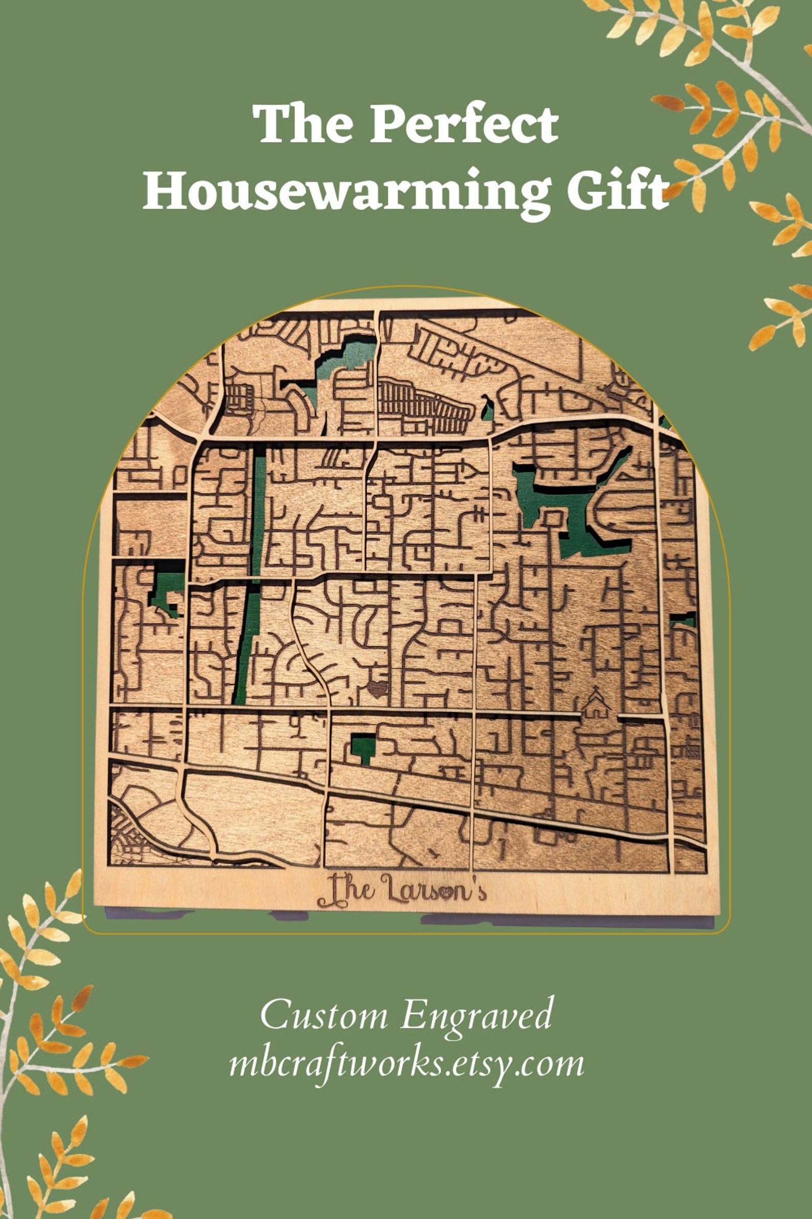 Unique Closing Gift for Real Estate Agent Customizable Wood Map ...