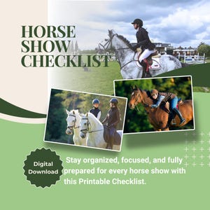Checklist for Competitive Horse Riding Events Successful Equestrian ...