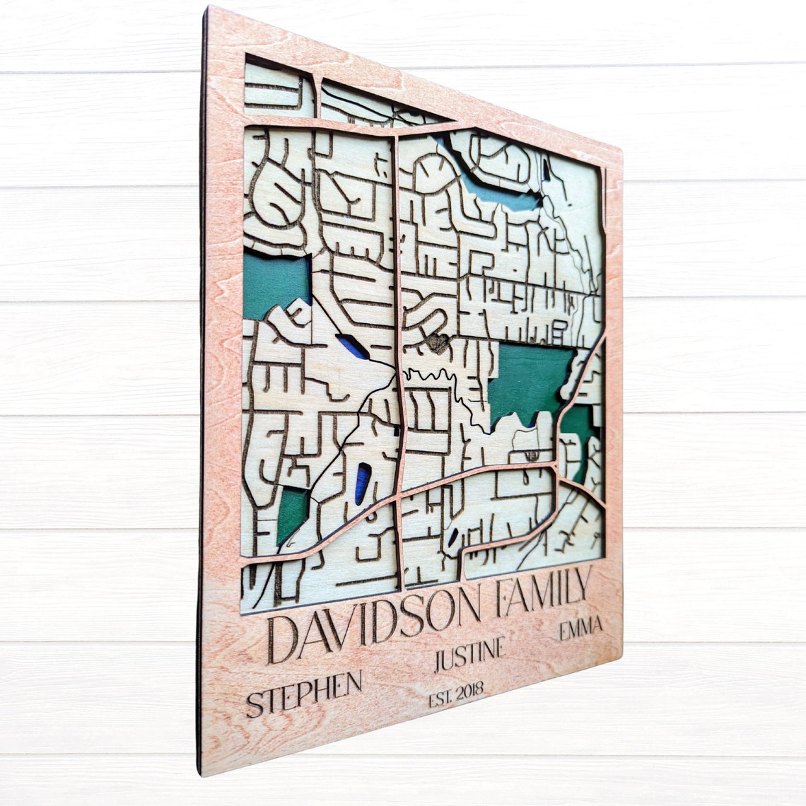 Unique Closing Gift for Real Estate Agent Customizable Wood Map ...