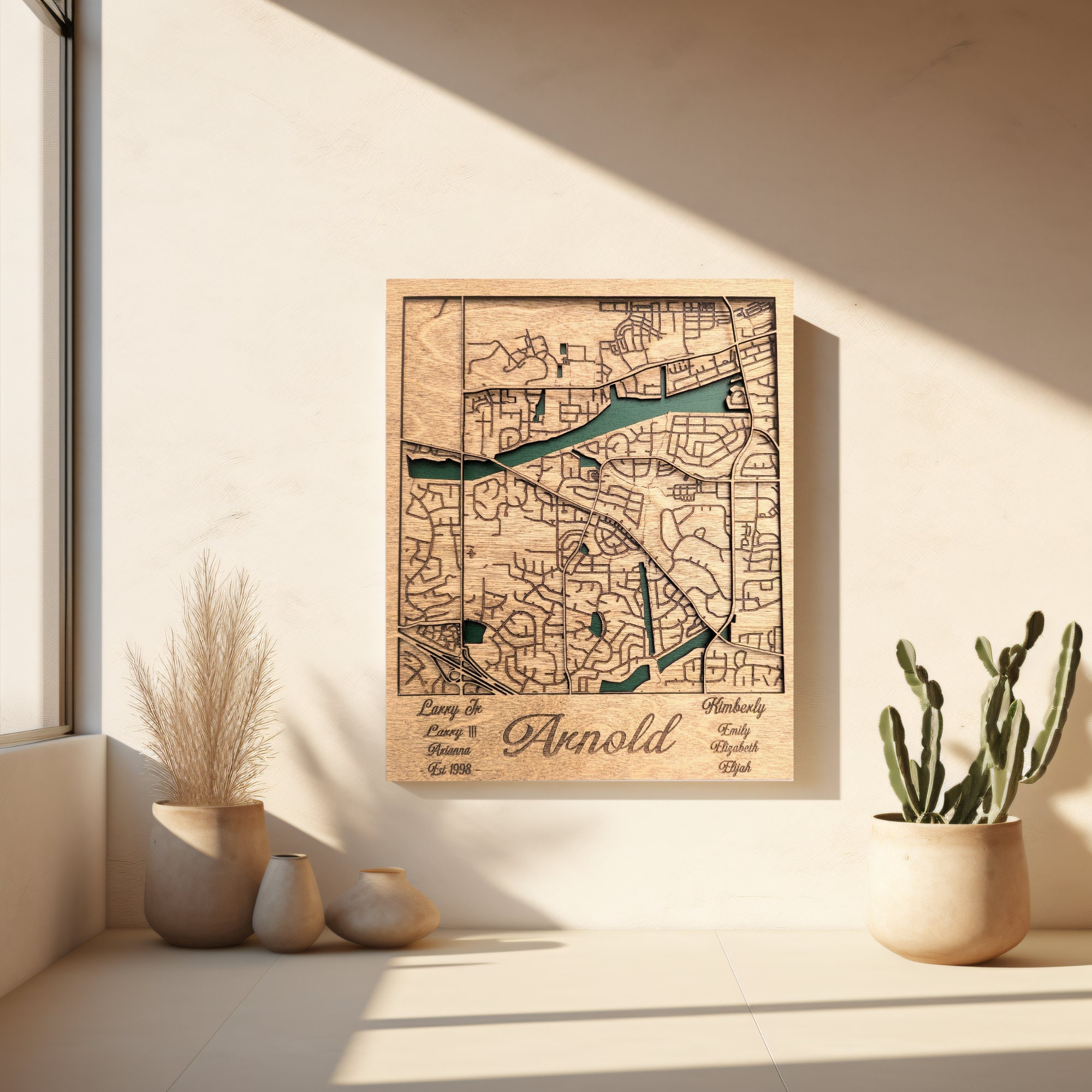 Personalized Wooden Map Decor Handcrafted Wood Map Customized Wooden ...
