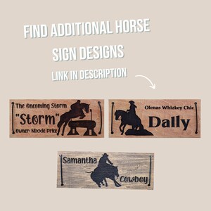 Custom Horse Stall Sign Engraved Wooden Stable Sign Handcrafted Horse ...