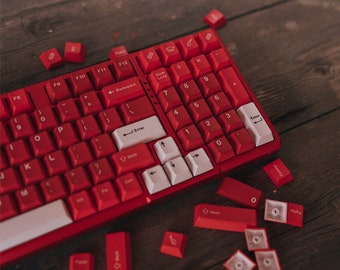 Vilebloom Colorful Gradient Keycaps Cherry Profile Keycaps Set PBT ...