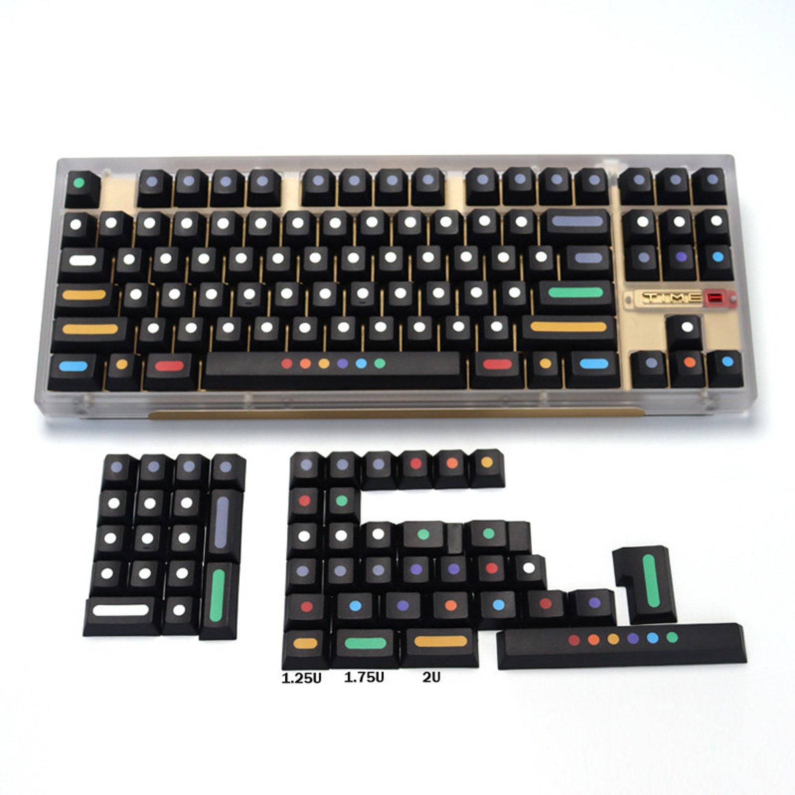 GMK Black Dots Keycaps Cherry Profile Keycaps Set PBT Material Keycaps ...