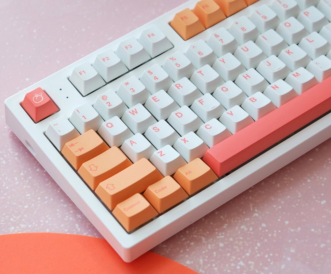 GMK Peaches N Cream Keycaps Cherry Profile Keycaps Set PBT - Etsy