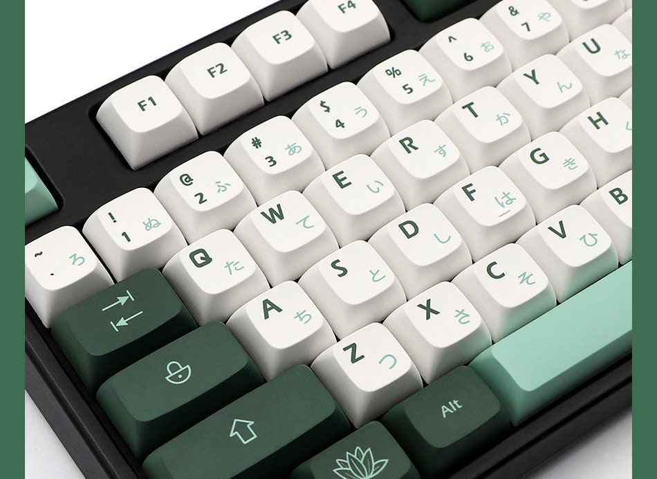 Gmk Green Botanical Keycaps XDA Profile Keycaps Set PBT Material Keycap ...