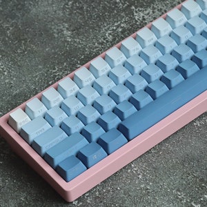 Fog Blue Gradient Keycaps | OEM Profile Keycaps Set | PBT Material ...