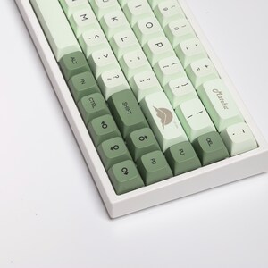 Matcha Theme Keycaps | XDA Profile Keycaps Set | PBT Material | Keycaps ...