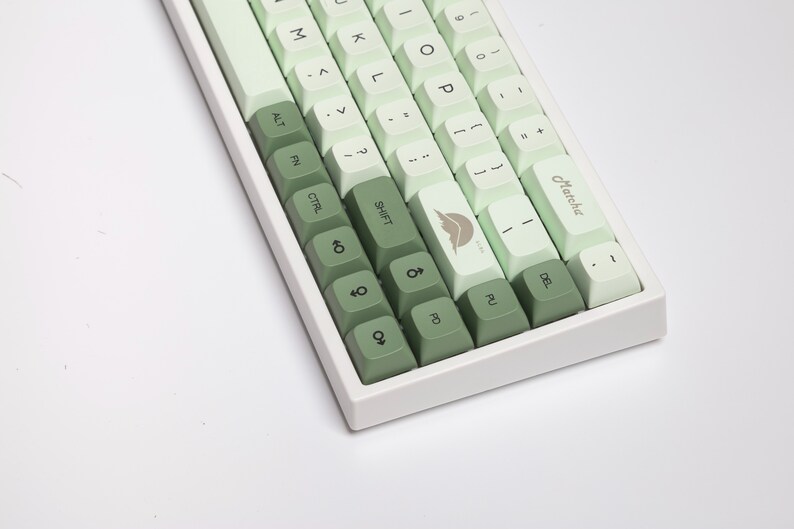Matcha Theme Keycaps XDA Profile Keycaps Set PBT Material - Etsy
