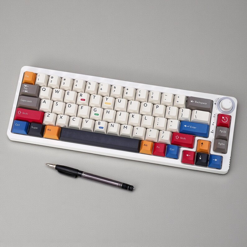 Retro Arcade 8-bit Keycap Set | Red & White Cherry Profile | PBT Dye ...