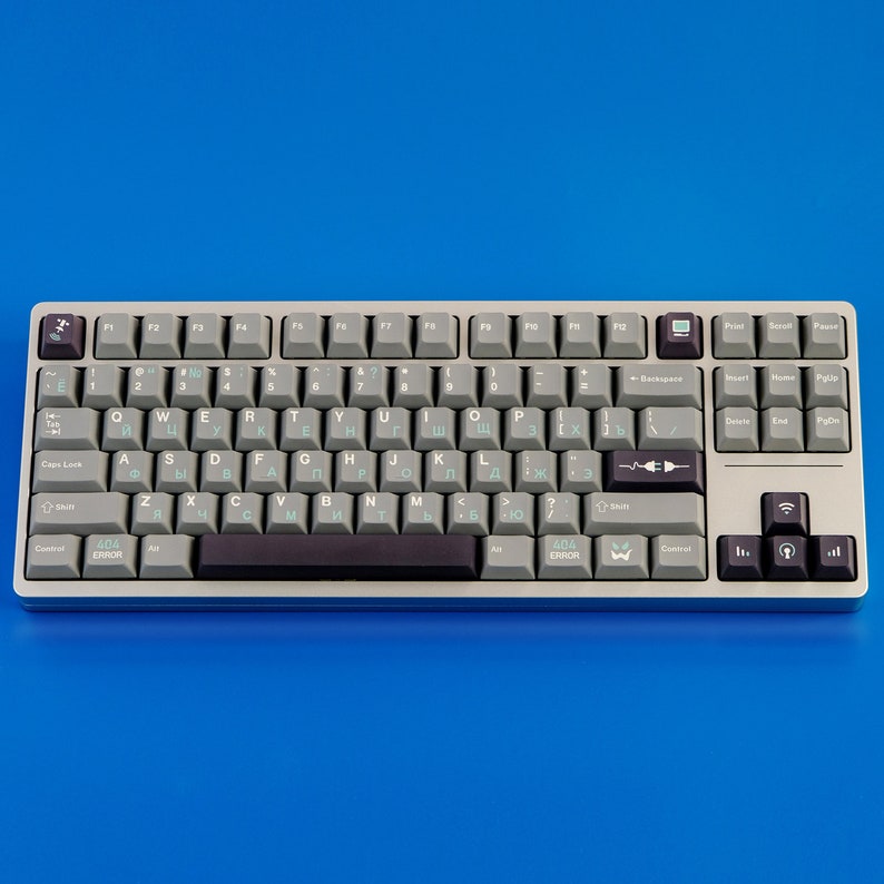 404 Russian Keycaps Cherry Profile Keycaps Set PBT Material Keycaps for ...