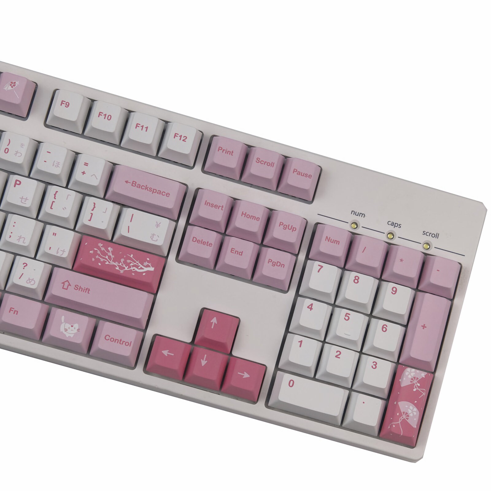 GMK Nightsakura Cat Keycaps | Cherry Profile Keycaps Set | PBT Material ...