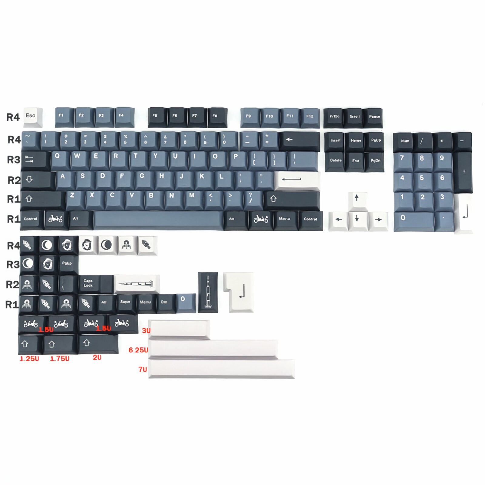 GMK Apollo Keycaps | Cherry Profile Keycaps Set | PBT Material ...