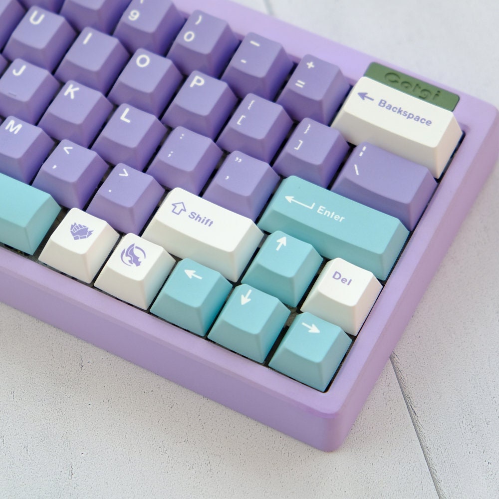 GMK R Mulan Purple Theme Keycaps Cherry Profile Keycaps Set PBT Material Keycaps for MX Switch ...