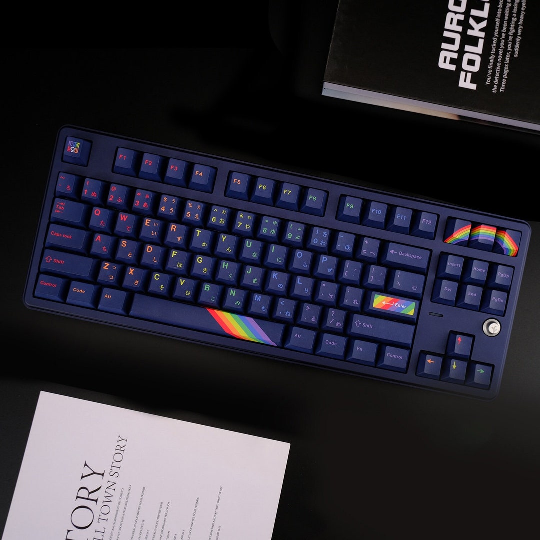 GMK Rainbow Keycaps Cherry Profile Keycaps Set PBT Material Keycaps for ...