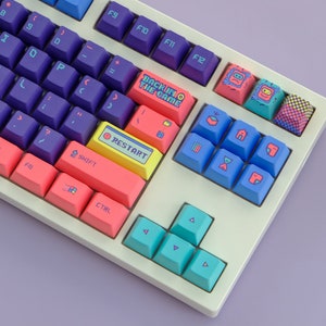 Retro Game Keycaps | Cherry Profile Keycaps Set | PBT Material ...