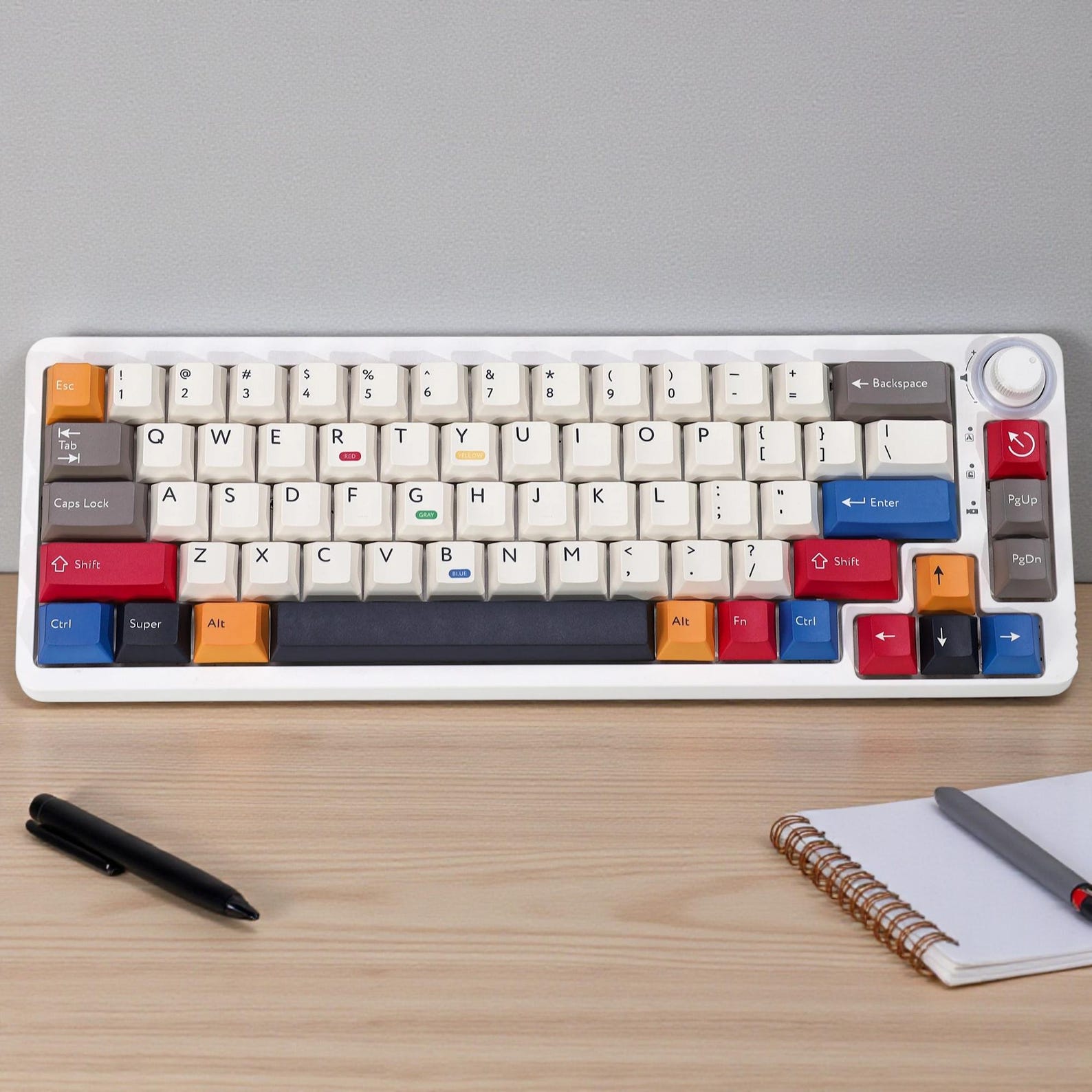 Retro Arcade 8-bit Keycap Set | Red & White Cherry Profile | PBT Dye ...