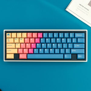Vilebloom Colorful Gradient Keycaps | Cherry Profile Keycaps Set | PBT ...