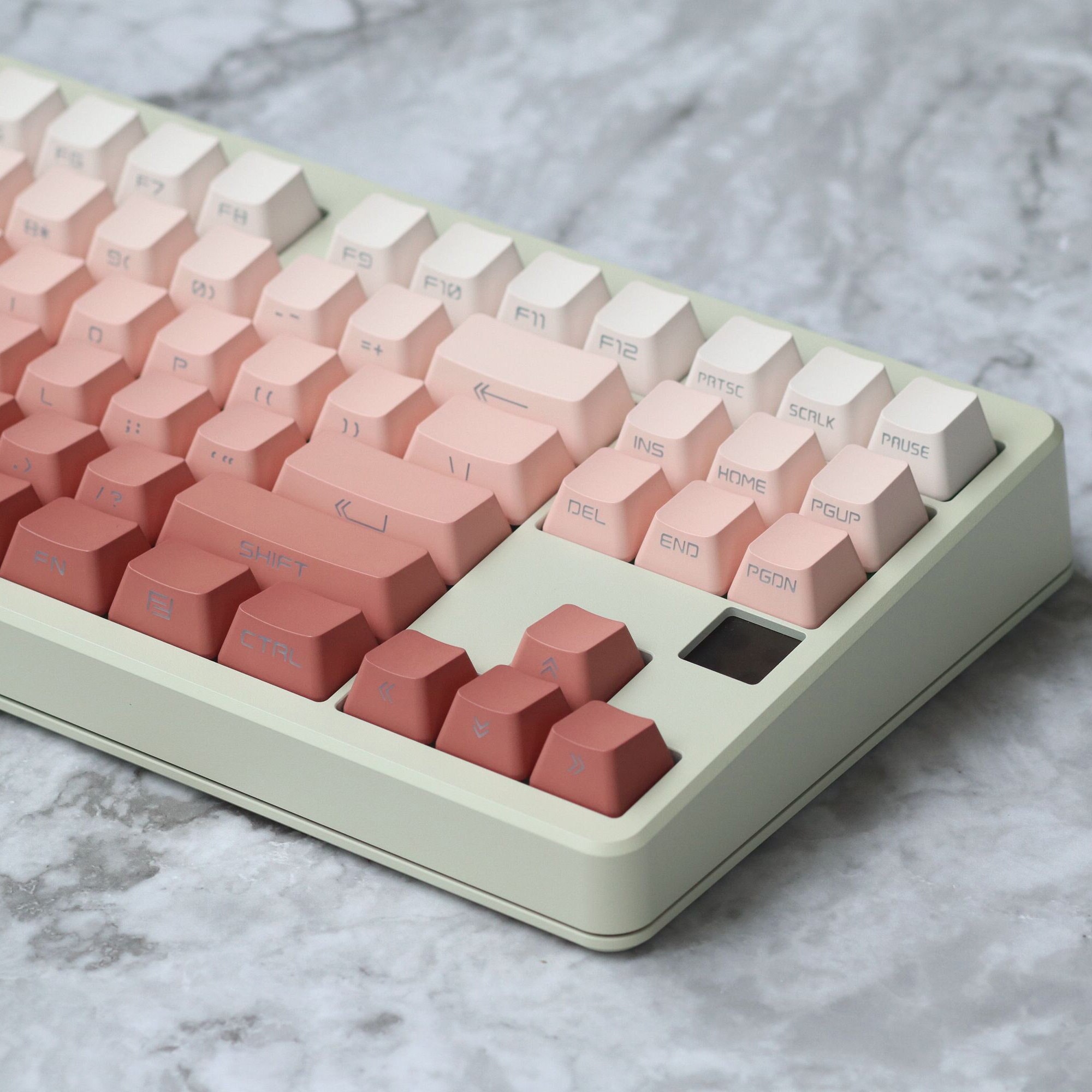 Pink Gradient Top Print Keycaps OEM Profile Keycaps Set PBT Material ...