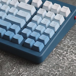 Fog Blue Gradient Keycaps | OEM Profile Keycaps Set | PBT Material ...