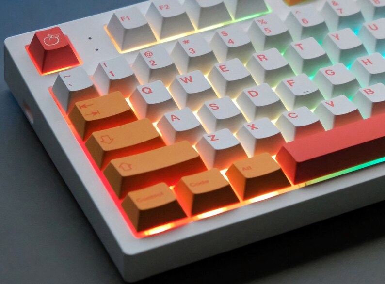 GMK Peaches N Cream Keycaps Cherry Profile Keycaps Set PBT - Etsy