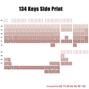 Pink Gradient Top Print Keycaps | OEM Profile Keycaps Set | PBT ...