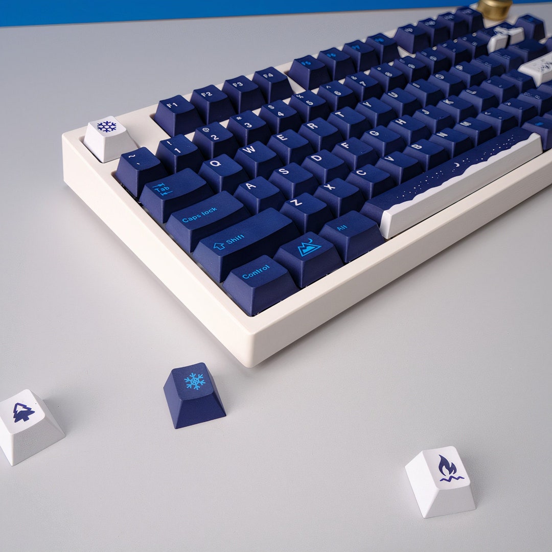 Snowy Night Keycaps | Cherry Profile Keycaps Set | PBT Material ...