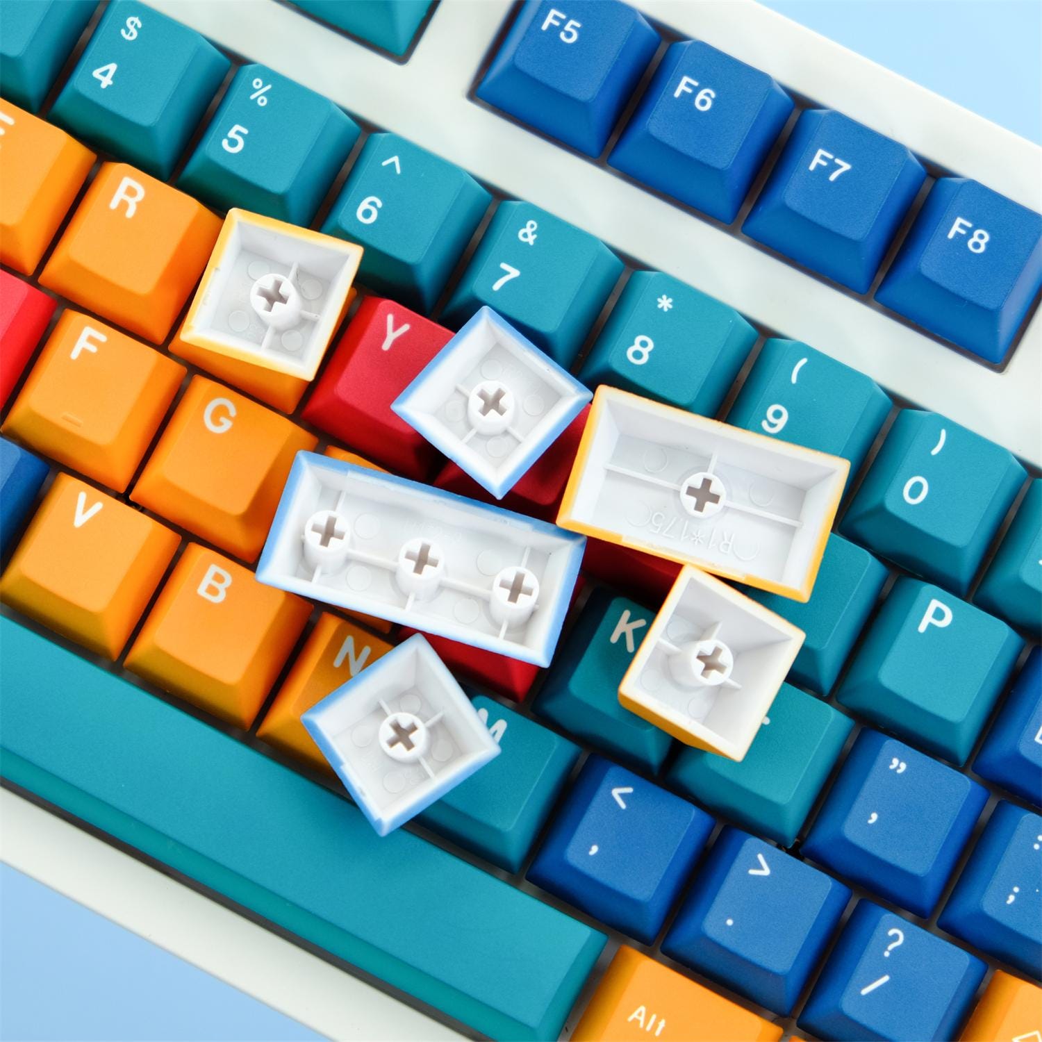 Color Panels PBT Keycap Set | 5-side Dye-sub | Cherry Profile | 129 ...