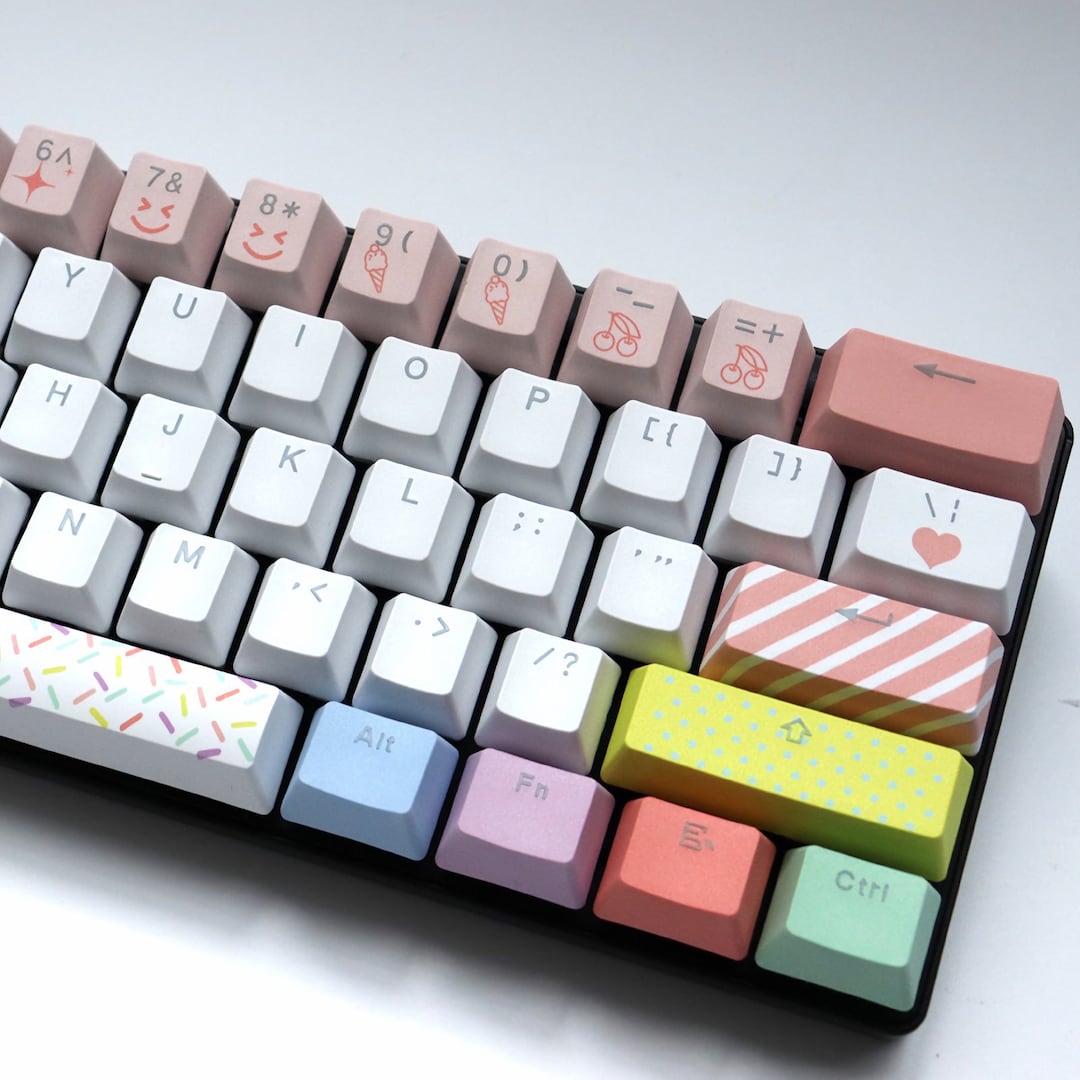 Backlight Ice Cream Keycaps | OEM Profile Keycaps Set | PBT Material ...