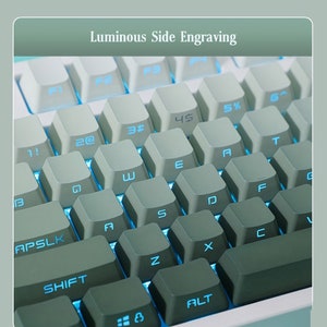 Green Gradient Keycaps | OEM Profile Keycaps Set | PBT Material ...