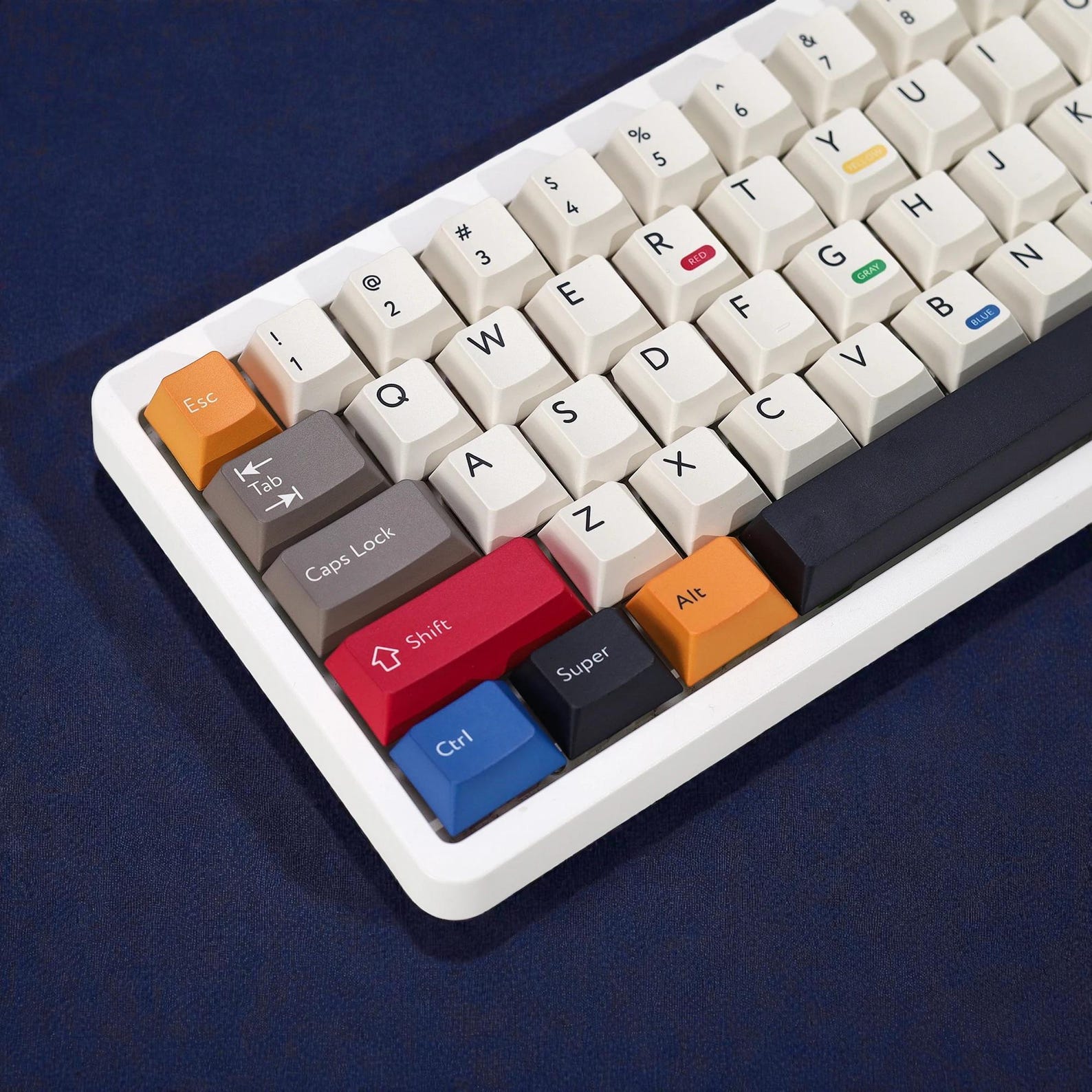 Retro Arcade 8-bit Keycap Set | Red & White Cherry Profile | PBT Dye ...