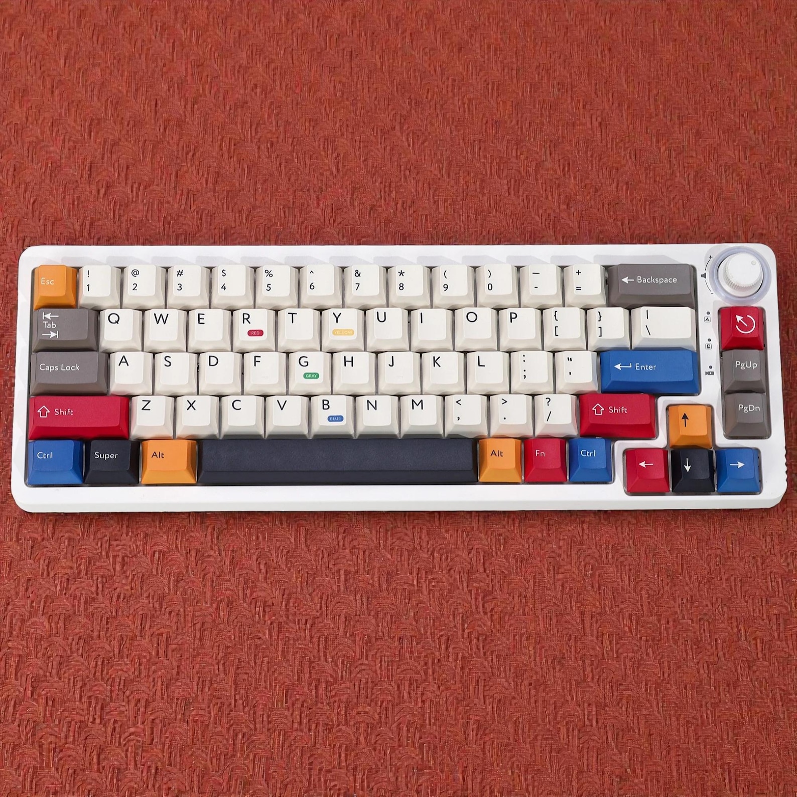Retro Arcade 8-bit Keycap Set | Red & White Cherry Profile | PBT Dye ...