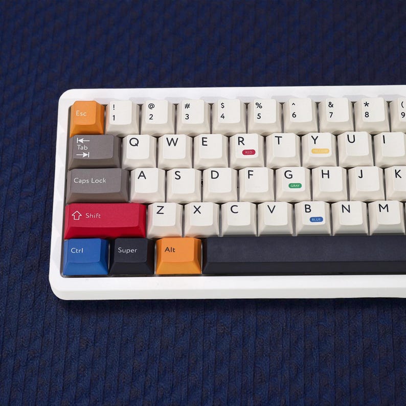 Retro Arcade 8-bit Keycap Set | Red & White Cherry Profile | PBT Dye ...