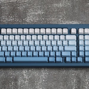 Fog Blue Gradient Keycaps | OEM Profile Keycaps Set | PBT Material ...