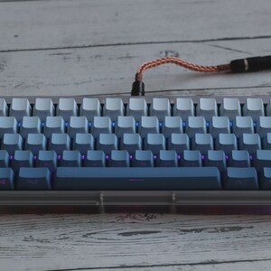 Fog Blue Gradient Keycaps | OEM Profile Keycaps Set | PBT Material ...