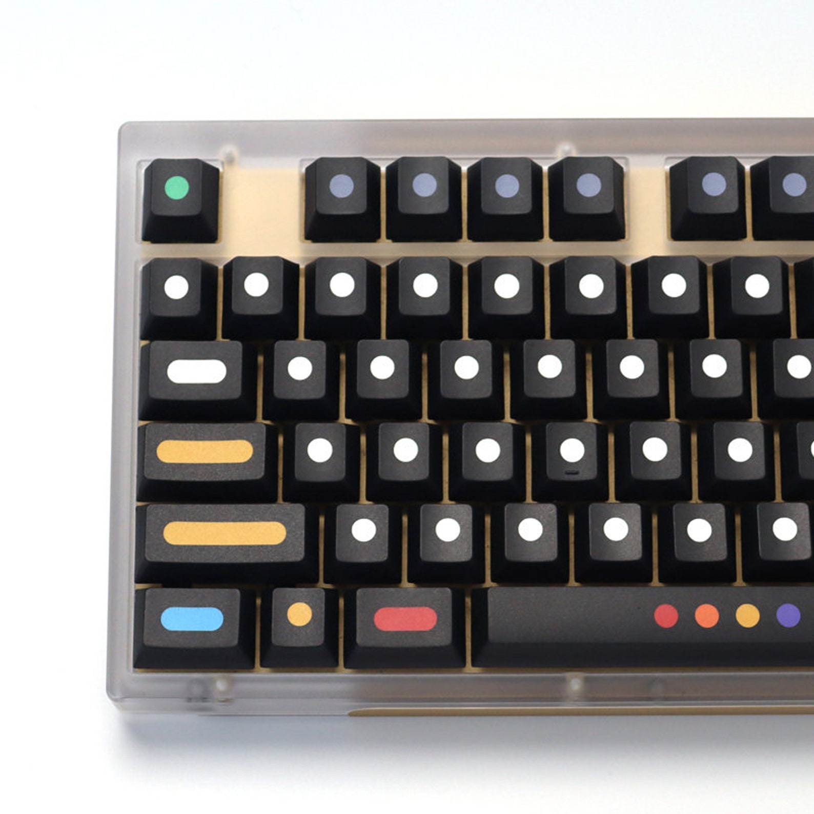 GMK Black Dots Keycaps | Cherry Profile Keycaps Set | PBT Material ...