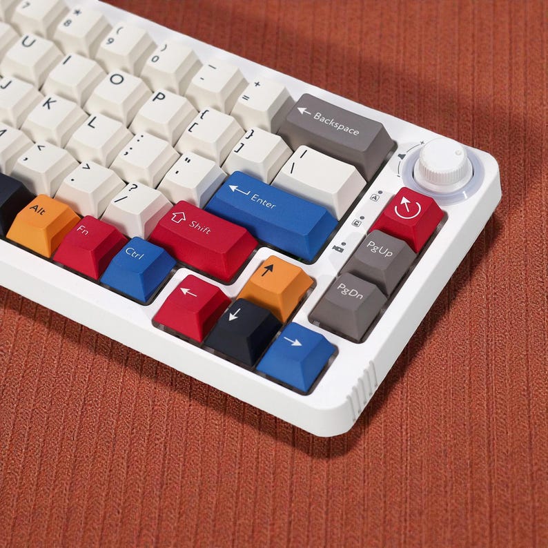 Retro Arcade 8-bit Keycap Set | Red & White Cherry Profile | PBT Dye ...