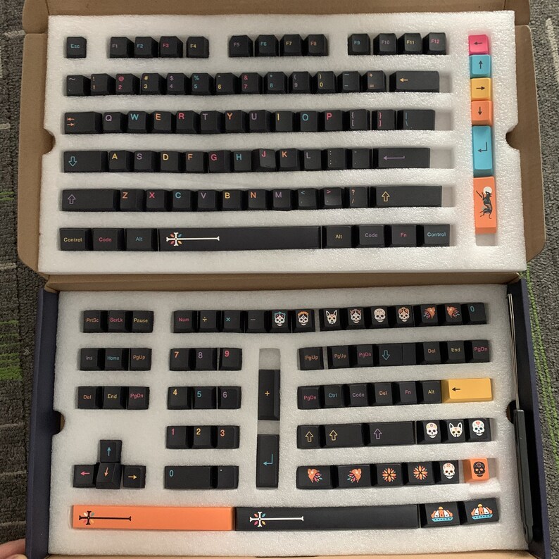 GMK Mictlán Keycaps | Cherry Profile Keycaps Set | PBT Material ...