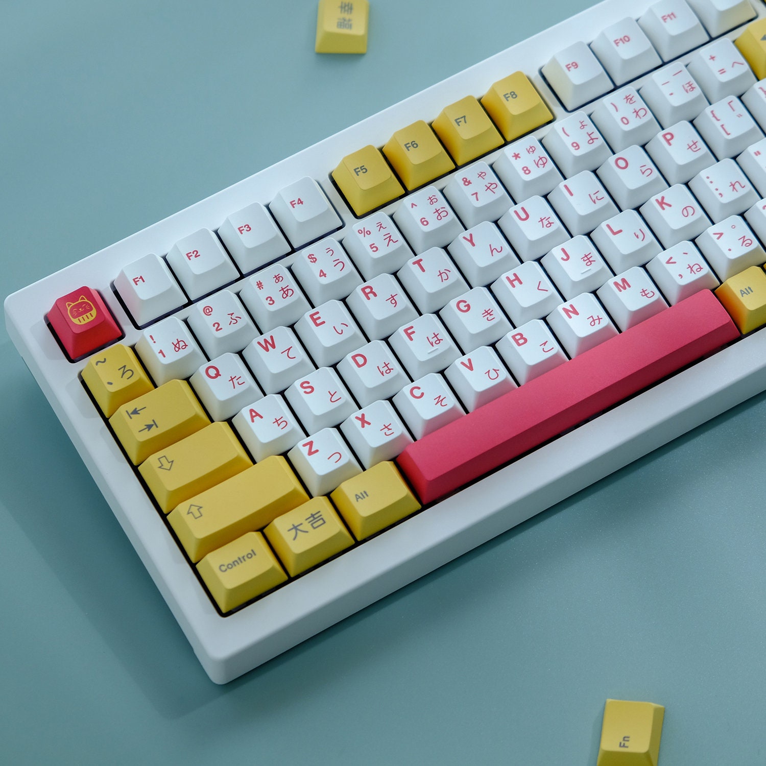 GMK Lucky Cat Keycaps | Cherry Profile Keycaps Set | PBT Material ...