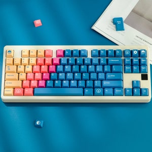 Vilebloom Colorful Gradient Keycaps | Cherry Profile Keycaps Set | PBT ...