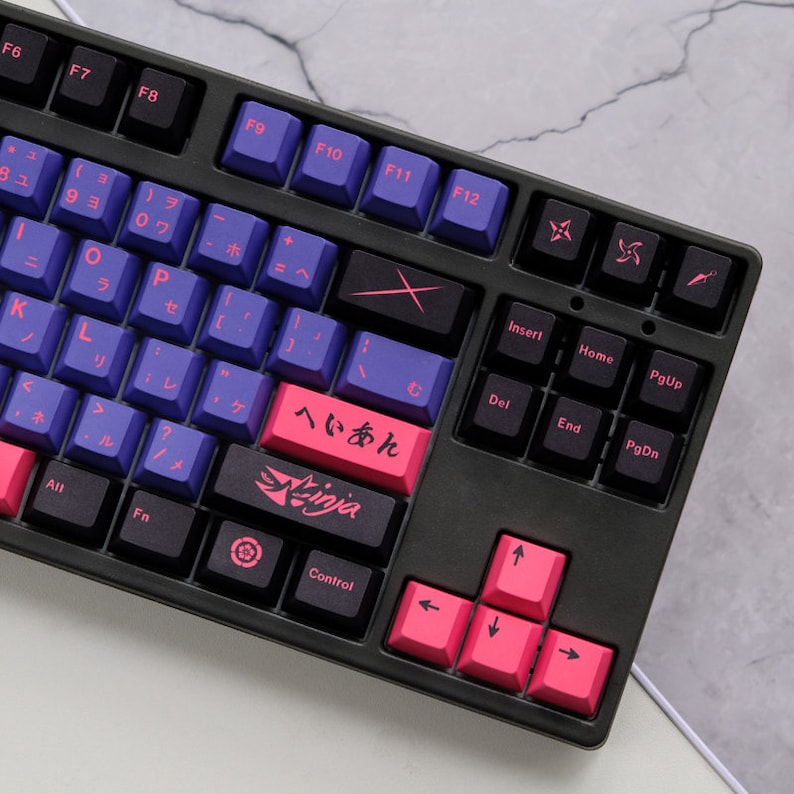Japanese Ninja Keycaps Cherry Profile Keycaps Set PBT Material Keycap ...