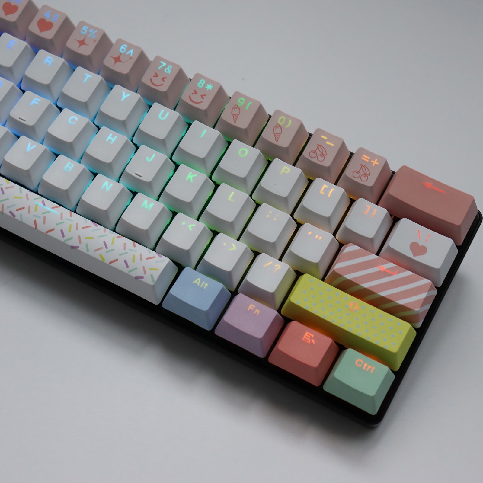 Backlight Ice Cream Keycaps OEM Profile Keycaps Set PBT Material ...