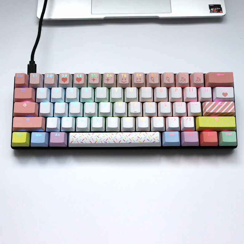 Backlight Ice Cream Keycaps OEM Profile Keycaps Set PBT Material ...