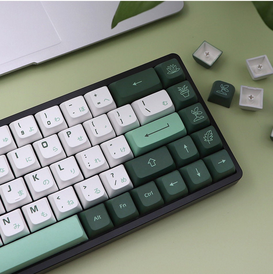 Gmk Green Botanical Keycaps XDA Profile Keycaps Set PBT Material Keycap ...