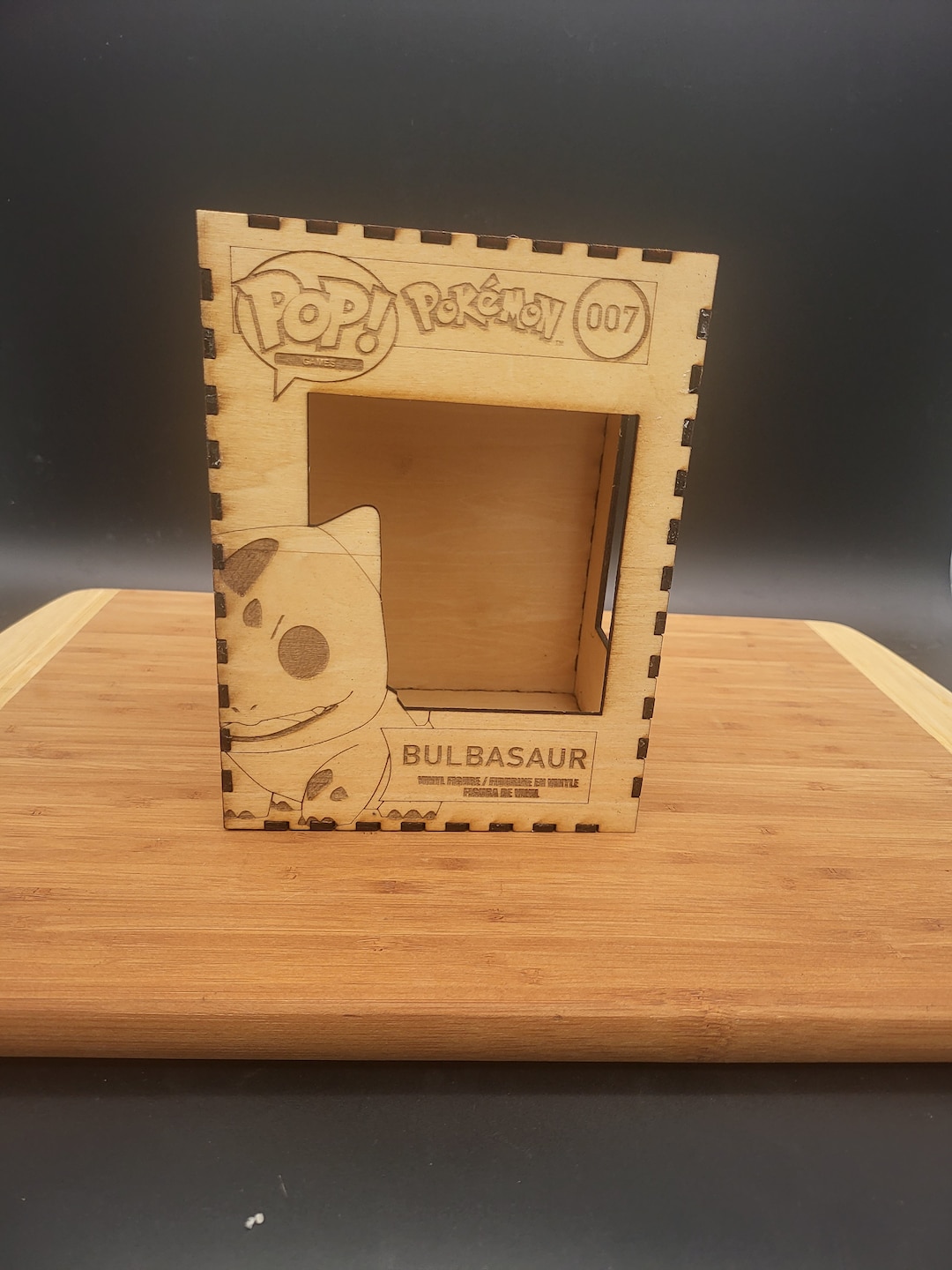Handcrafted Wood Bulbasaur Custom Funko Pop Box - Laser Engraved ...