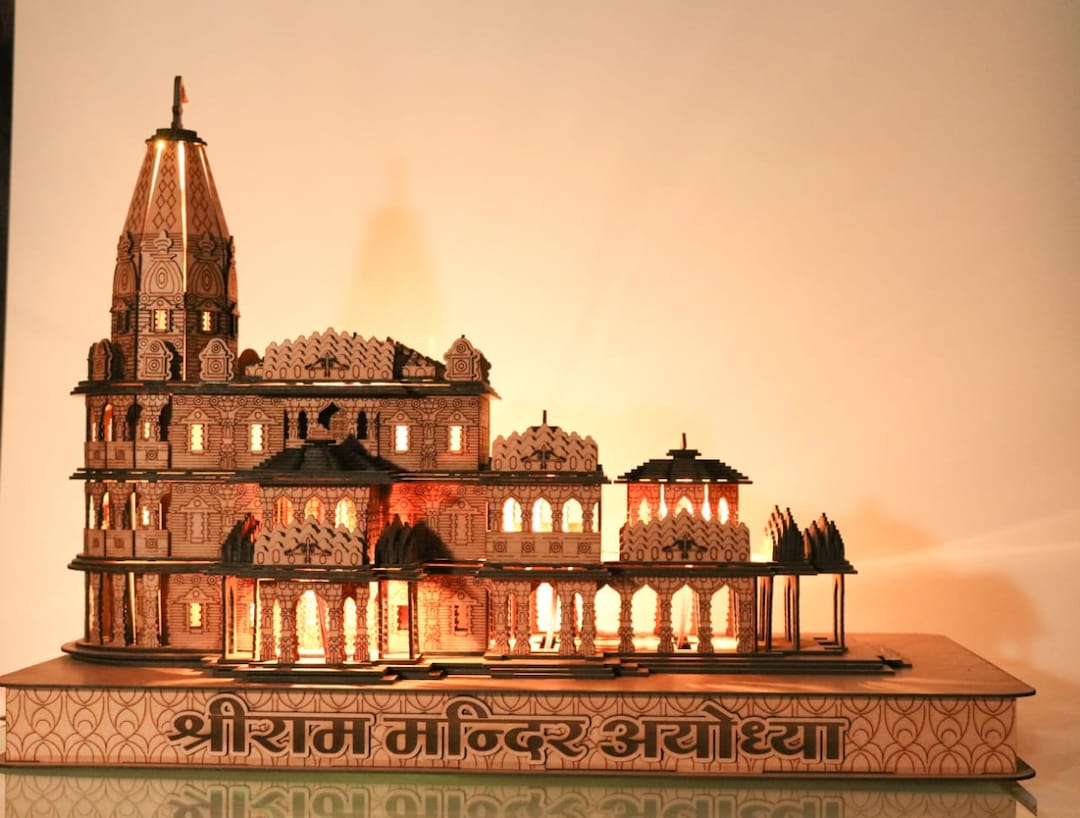 Shri Ram Mandir 14x24inch Laser Cut Files SVG DXF & CDR - Etsy